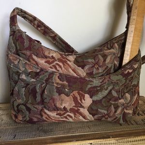 Bags | Vintage Floral Canvas Tapestry Shoulder Bag | Poshmark
